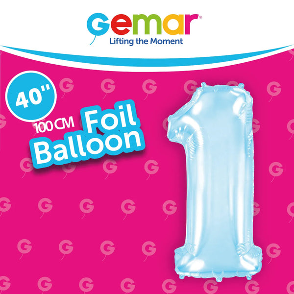 Number 1 Pastel Blue 40"