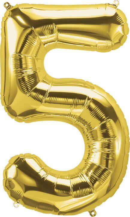 Number 5 Gold 34"
